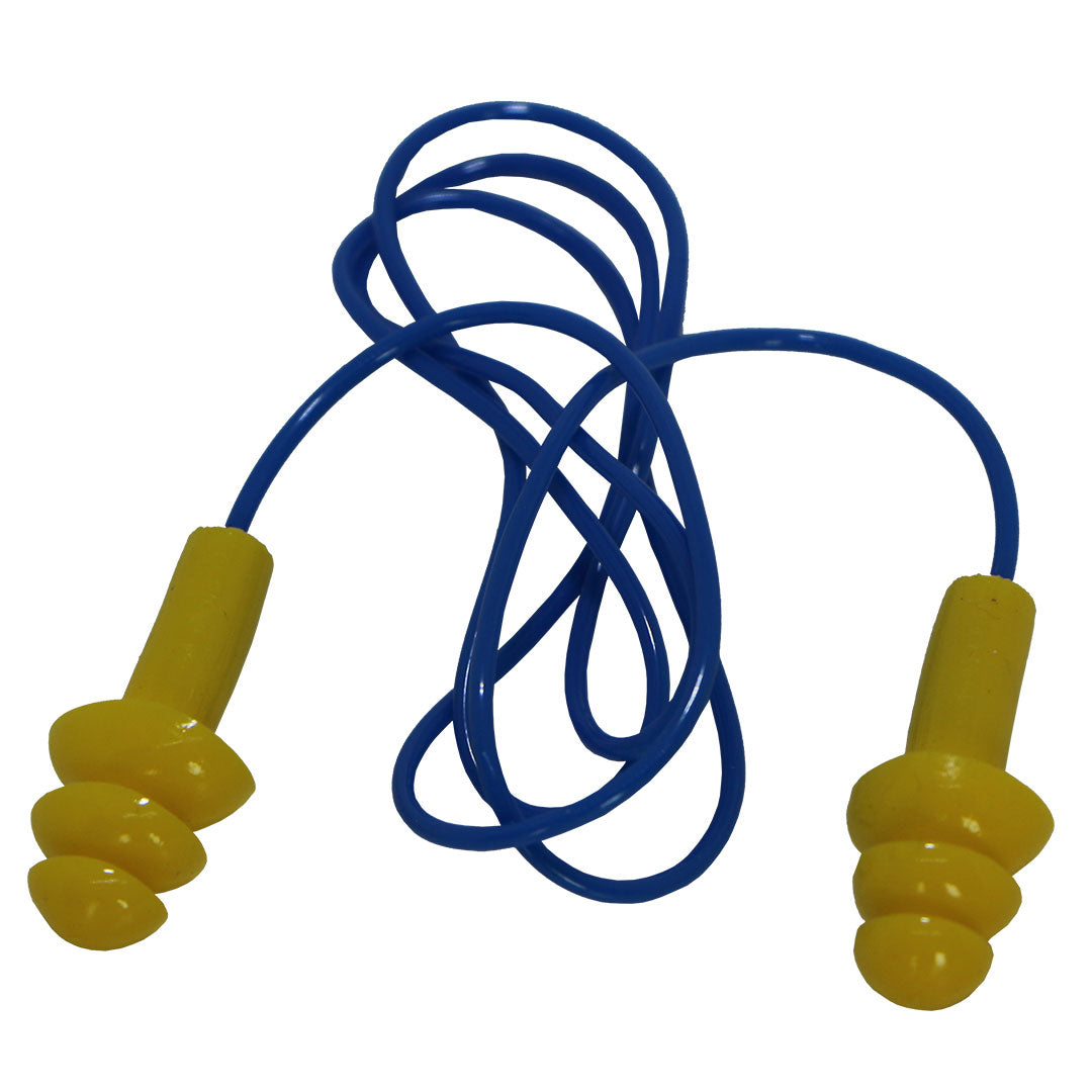 Pinnacle Tri-Flange Reusable Ear Plugs with Cord - High Comfort & 23dB ...